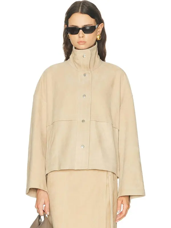 Nour Hammour Park Jacket - Vanilla Suede