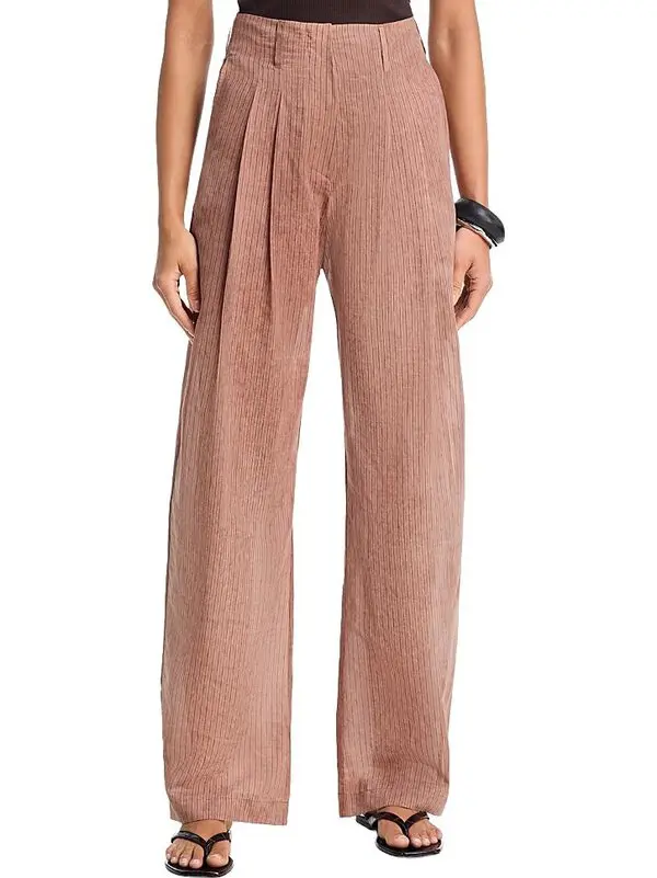 Nanushka Hettie Wide Leg Pants - Terracotta