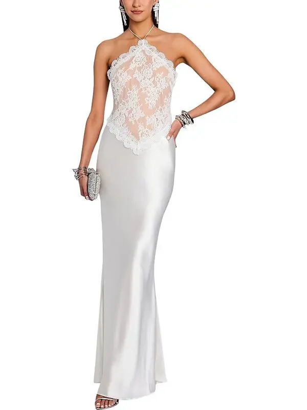 Retrofete Costanza Lace Maxi Dress - Ivory
