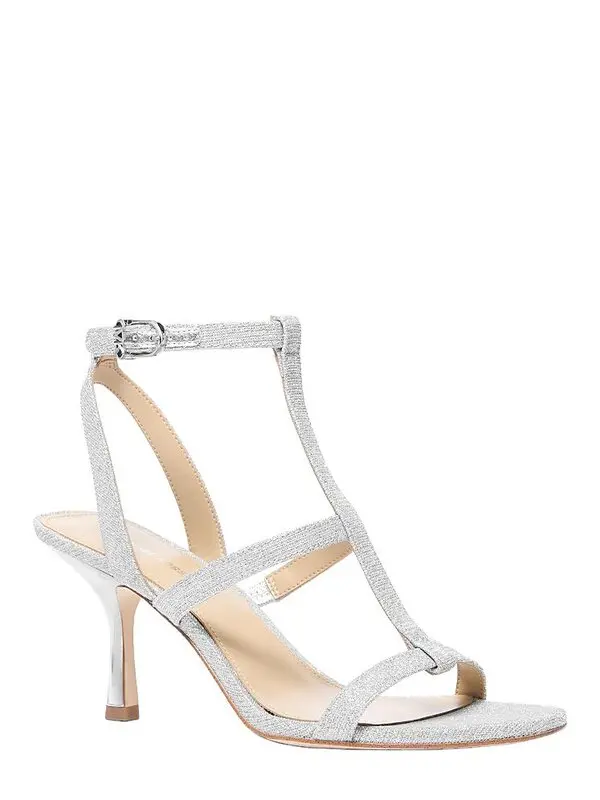 Michael Kors Nara Mid-heel Sandals - Silver