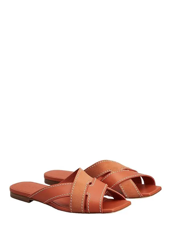 TOD'S Leather Sandals - Orange