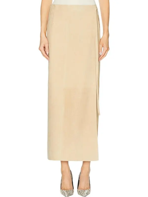 Nour Hammour Wrap Skirt - Vanilla Snake