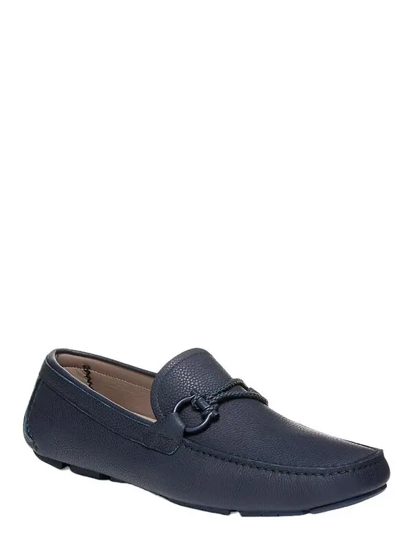FERRAGAMO Front 4 Moc Toe Drivers Wide - Blue Marine