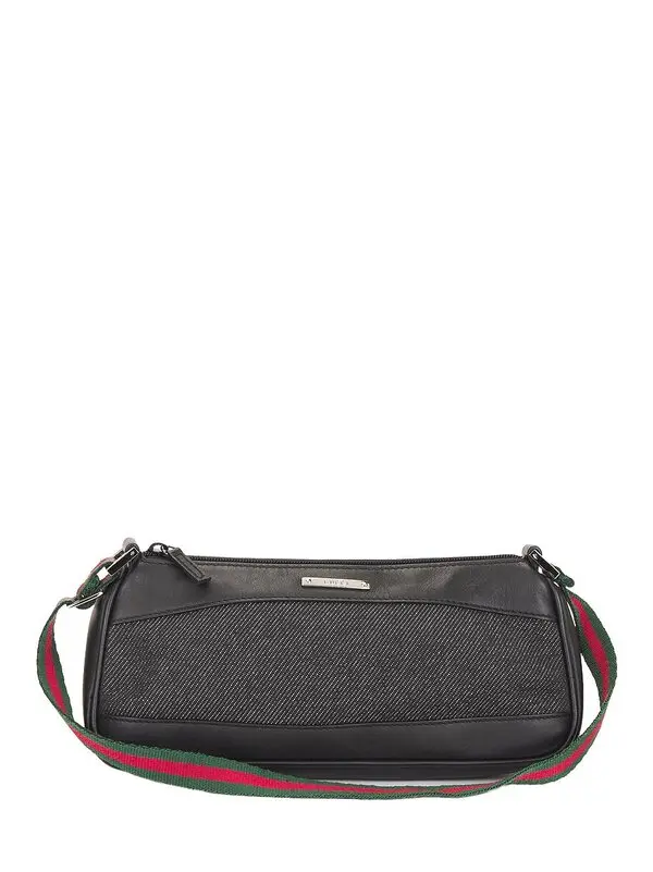 Gucci Denim Pochette Shoulder Bag - Black