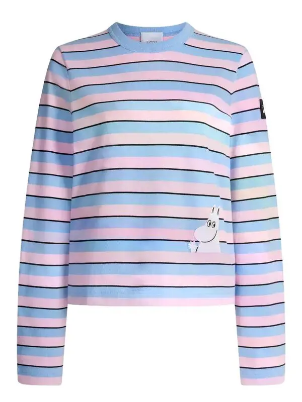 PATOU X Moomin Organic Cotton Long Sleeve T-shirt - Blue