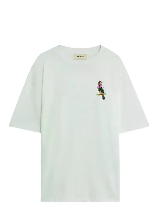 A PAPER KID Bird-print T-shirt - White