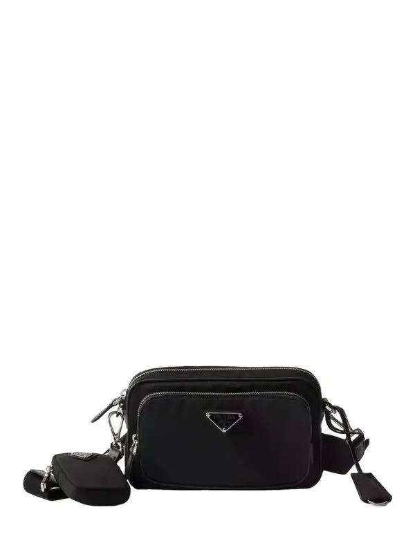 Prada Zip Satchel Shoulder Bag - Black