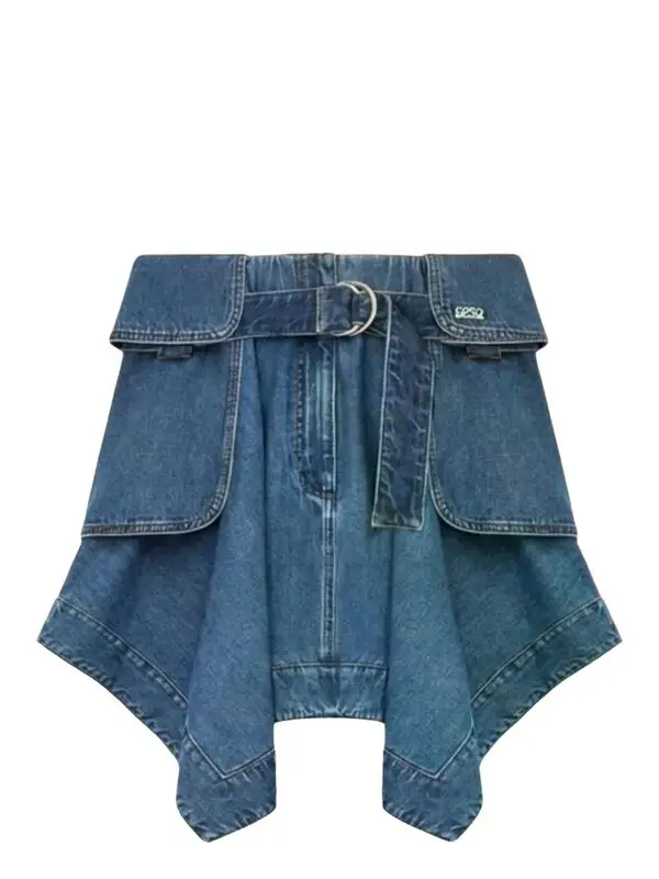 Loewe Cargo Mini Skirt With Belt - Blue
