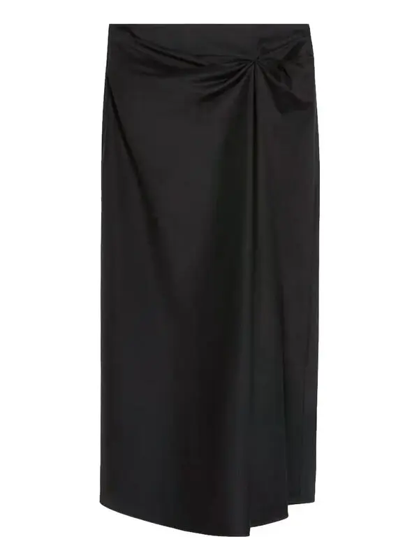 Max Mara Knot-detail Midi Skirt - Blue