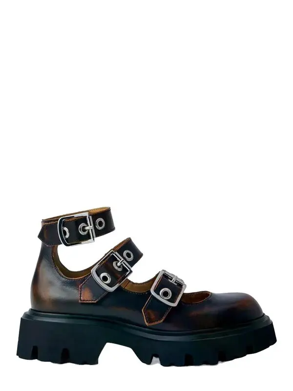VIVIENNE WESTWOOD Bacchus Buckle-straps Leather Boots - Brown