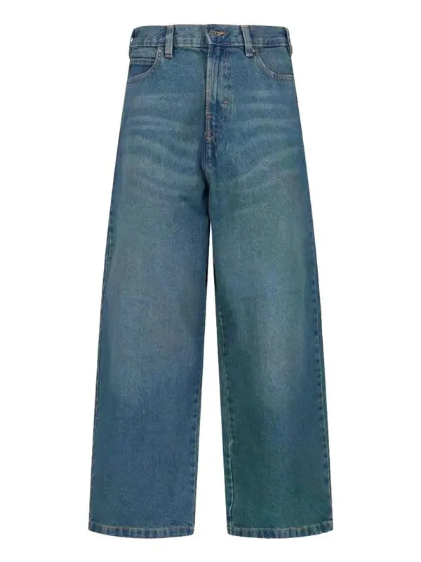 Dickies Logo Patch Straight Leg Jeans - Blue