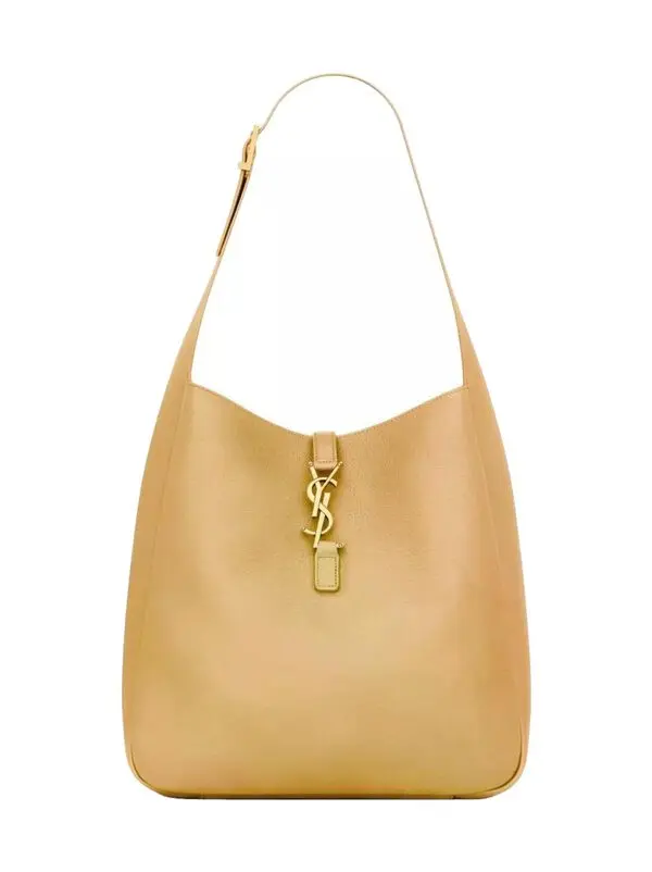 Saint Laurent Le 5 À 7 Buckle-monogram Shoulder Bag - Neutrals