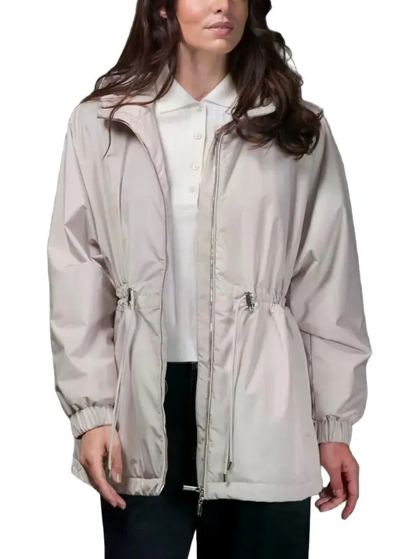 MOORER Hooded Zipped Jacket - Neutrals