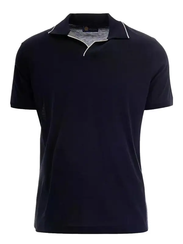 Paul & Shark Fine-knit Polo Shirt - Blue