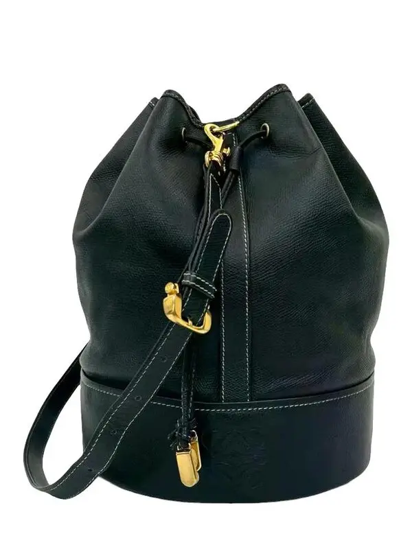 Loewe 2010-2025 Leather Anagram Bucket Bag - Blue