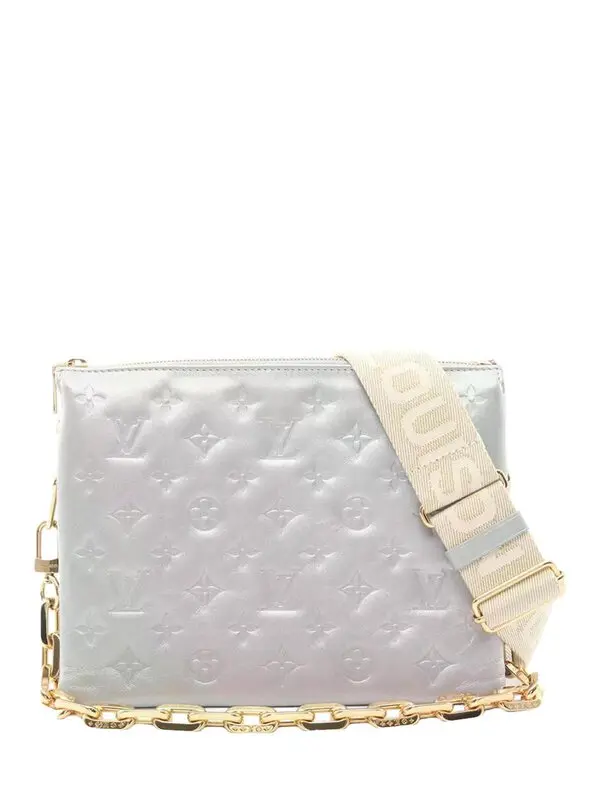 LOUIS VUITTON 2021-2026 Lambskin Coussin Pm Satchel - Silver