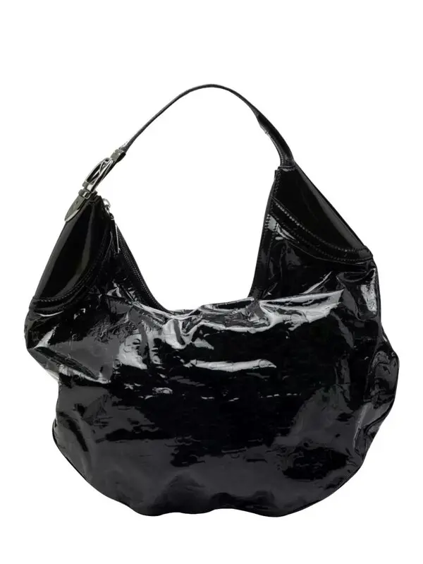 Gucci Patent Horsebit Glam Hobo Bag - Blue
