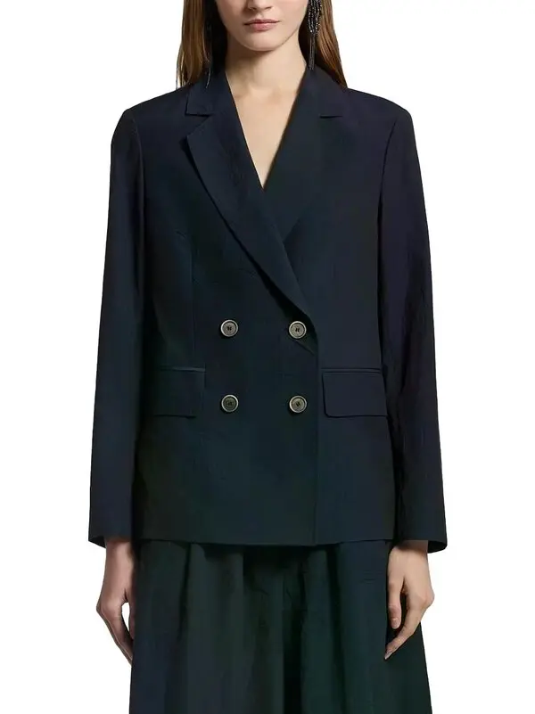 Peserico Double-breasted Blazer - Blue