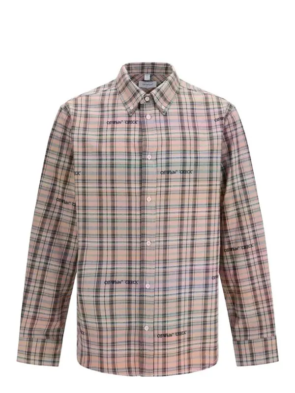Off-White Checked Flannel Shirt - Neutrals