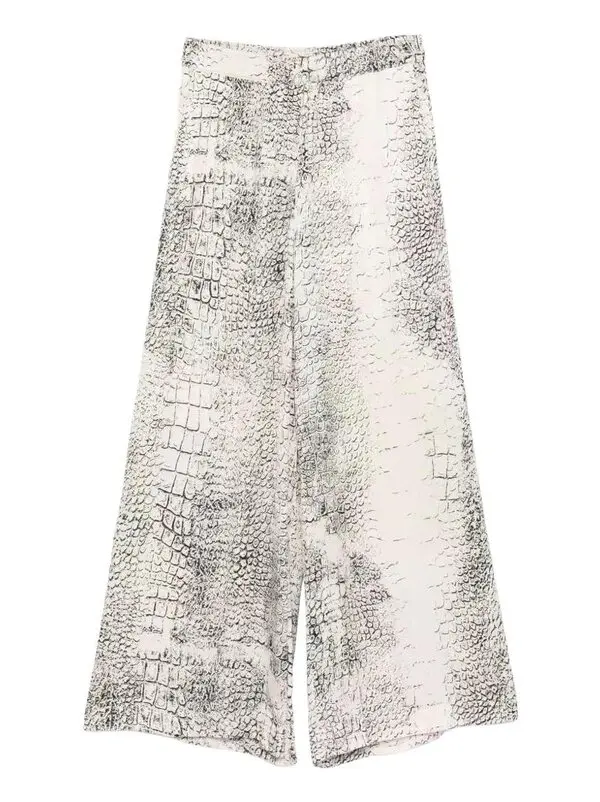 NUDE Animal-print Wide-leg Trousers - Neutrals