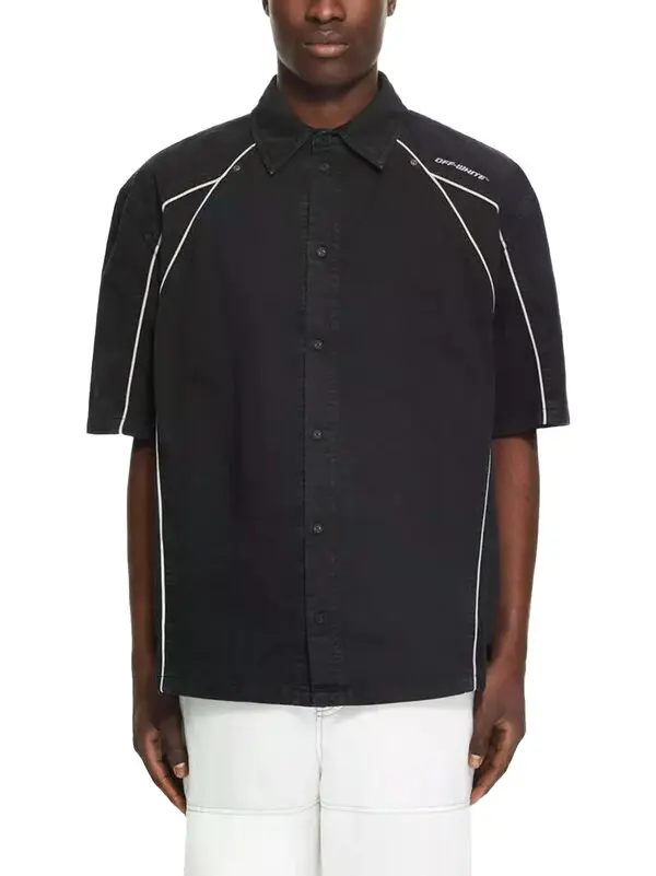 Off-White Owr Piped Short-sleeve Shirt - Black