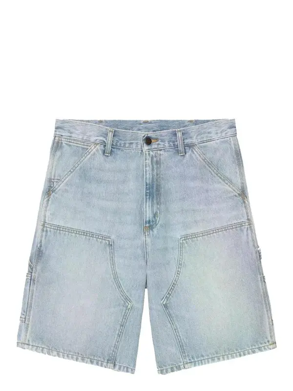 Carhartt Work In Progress Double Knee Panel Denim Shorts - Blue