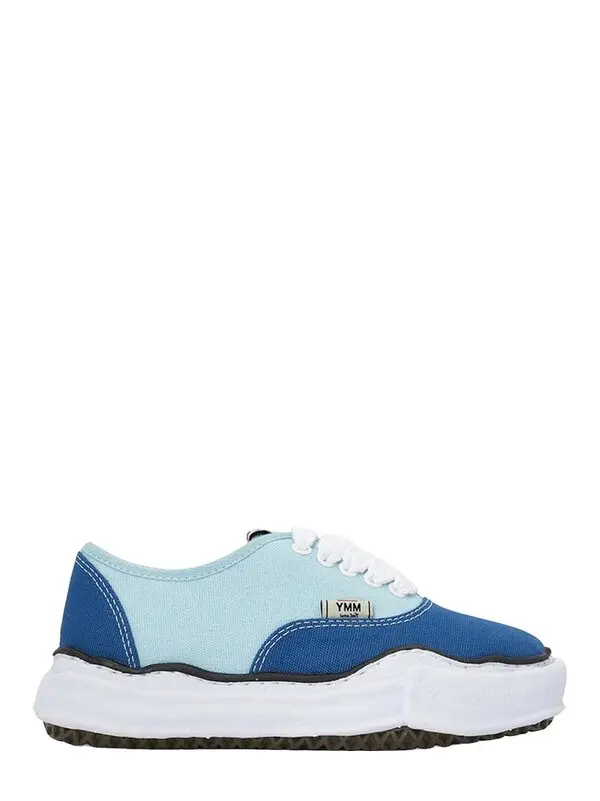 Mihara Yasuhiro Baker Og Sole Bicolor Canvas Low Top Sneakers - Blue