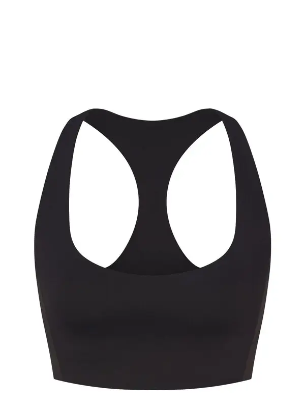SKIMS Racerback Bra Top | Black | | Nike Matte Shine Mix - Obsidian And Igneous