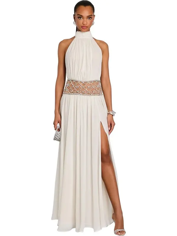 Retrofete Kreeli Embellished Gown - White