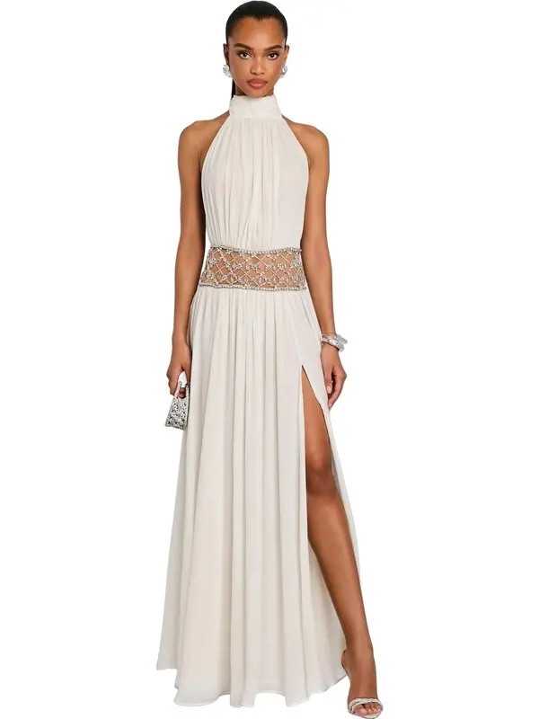 Retrofete Kreeli Embellished Gown - White