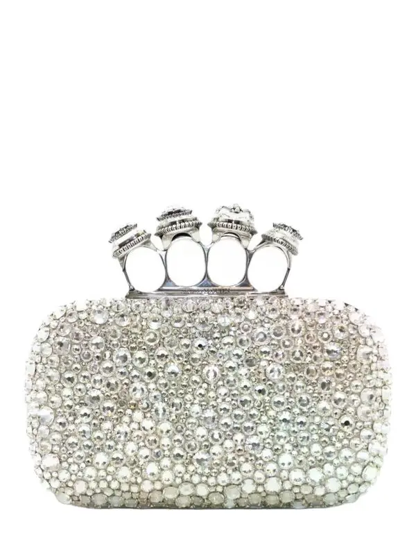 Alexander McQueen Spider Knuckle Clutches - Silver