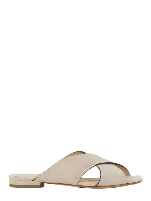 SERGIO LEVANTESI Nunzia Cross-strap Sandals - Neutrals