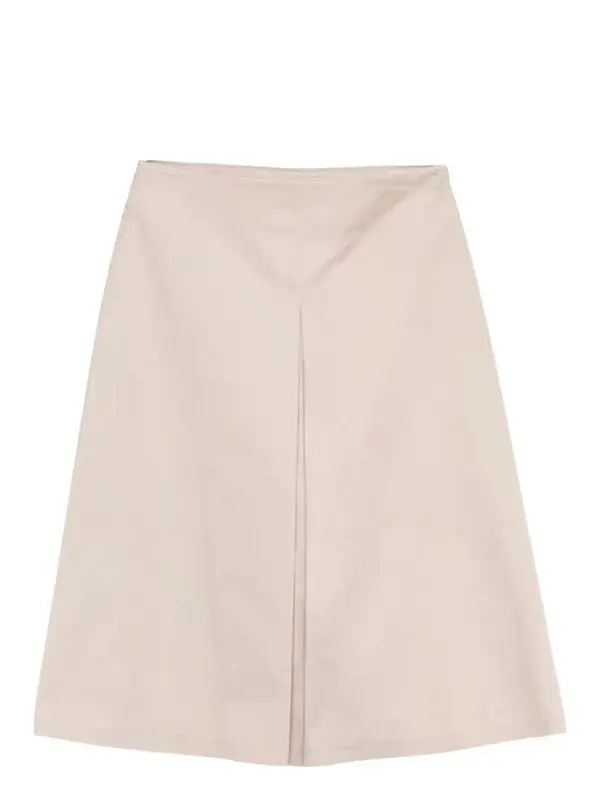 Alpha Studio Pleated A-line Midi Skirt - Neutrals