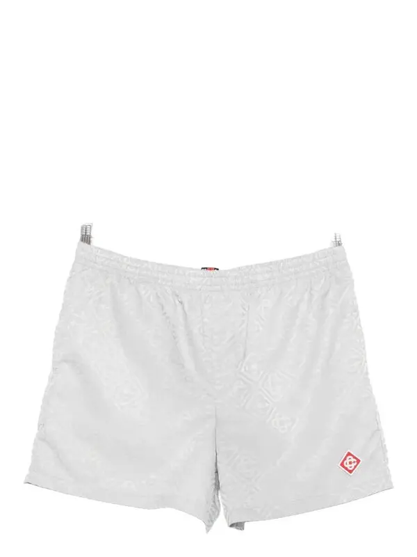 Casablanca Monogram-jacquard Logo Swim Shorts - Grey