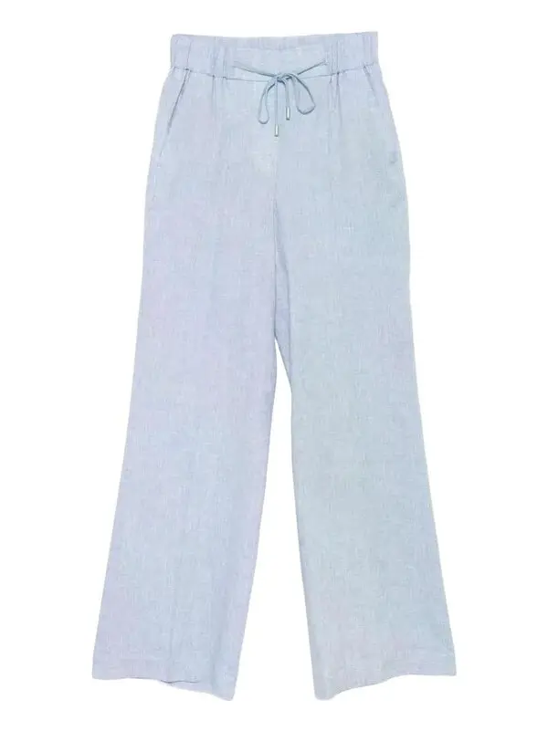 Peserico Wide-leg Drawstring Trousers - Blue