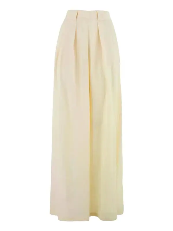 Momoni Pleated Palazzo Pants - White