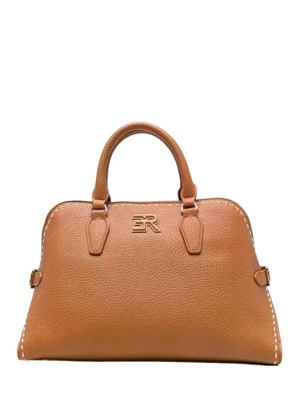 ERMANNO FIRENZE Amy Leather Tote Bag - Brown