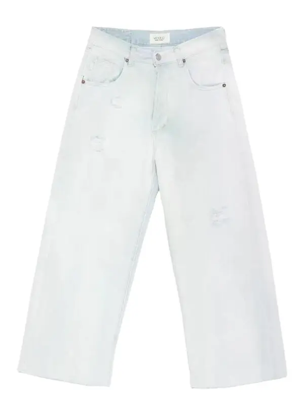 VICOLO Distressed Denim Trousers - Blue