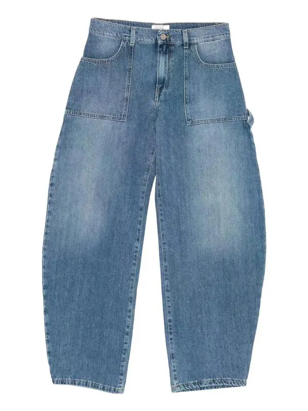VICOLO Denise Wide-leg Tapered Jeans - Blue