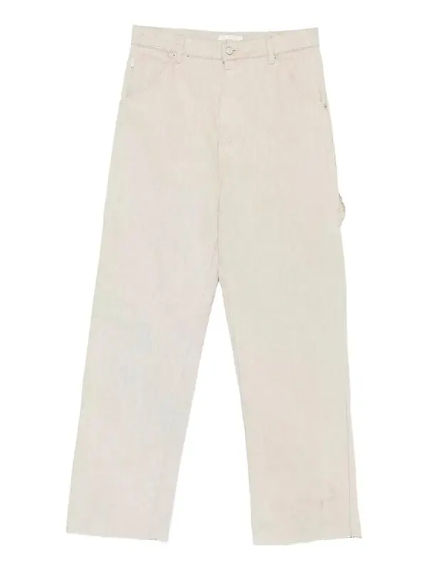 VICOLO Lena Buttoned Frayed Jeans - Neutrals