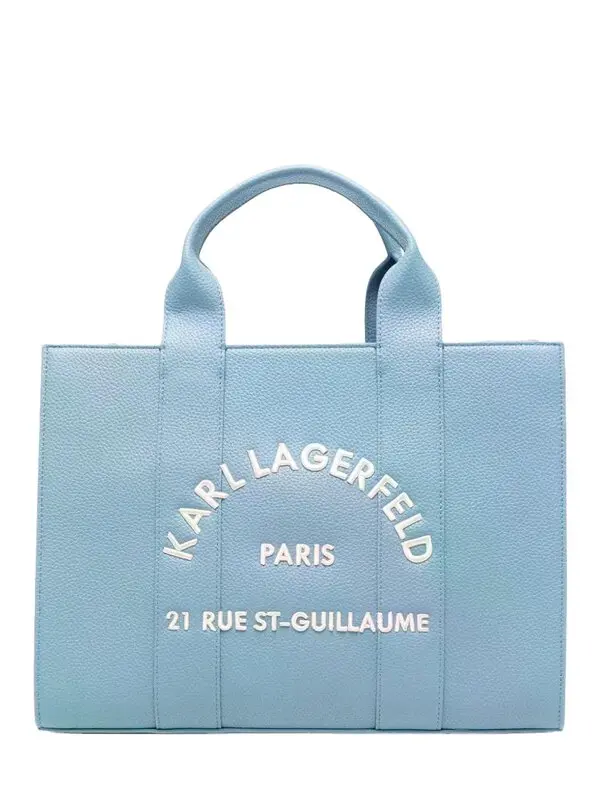 Karl Lagerfeld Logo-embroidered Tote - Blue