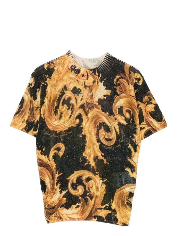Versace Baroque-print T-shirt - Black