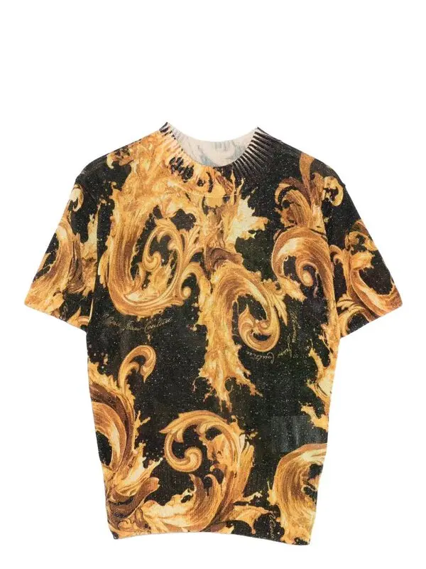 Versace Baroque-print T-shirt - Black