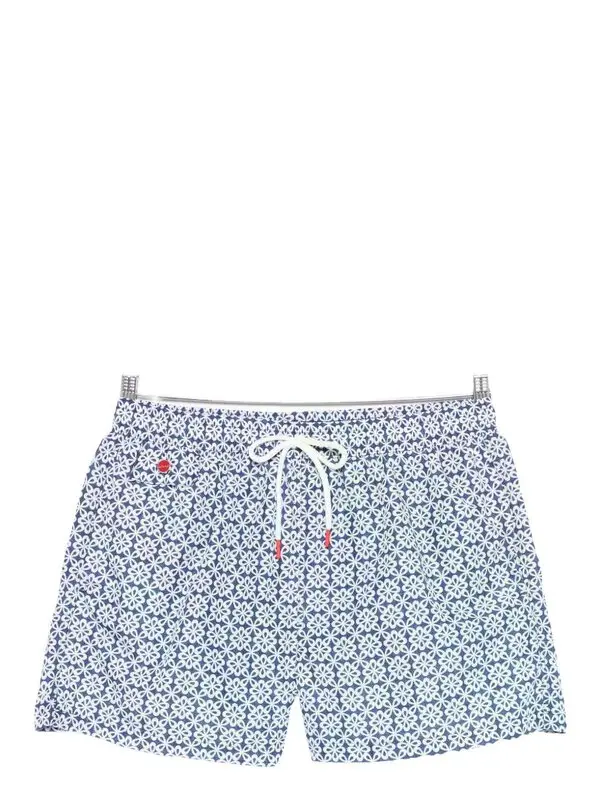 Kiton Floral Swim Shorts - Blue