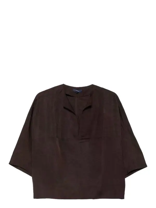Soeur Ilona V-neck Blouse - Brown