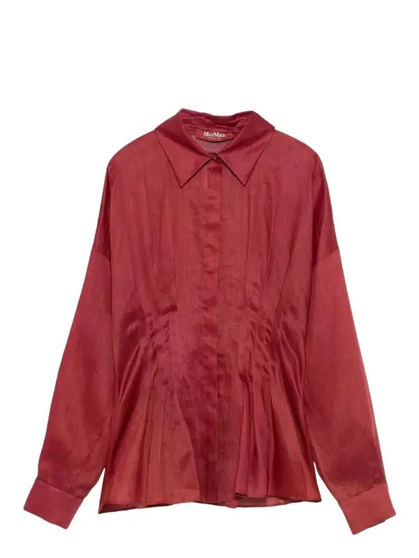 Max Mara Ora Fitted-waist Shirt - Red