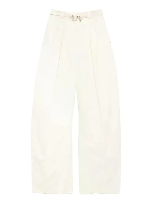 Sportmax Idoneo Belted Pleated Palazzo Pants - Neutrals