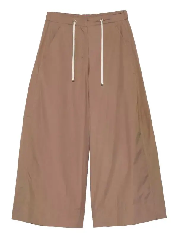 Max Mara Drawstring-fastening Palazzo Pants - Brown