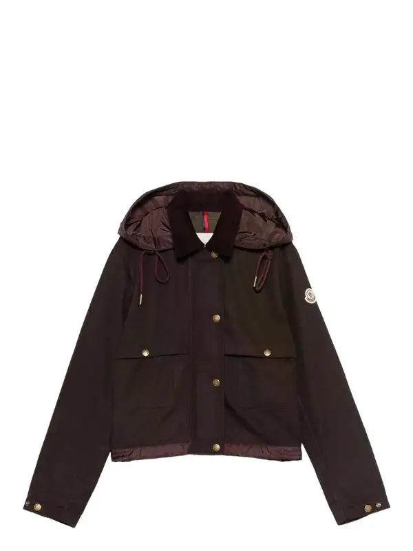 Moncler Button Hooded Jacket - Purple