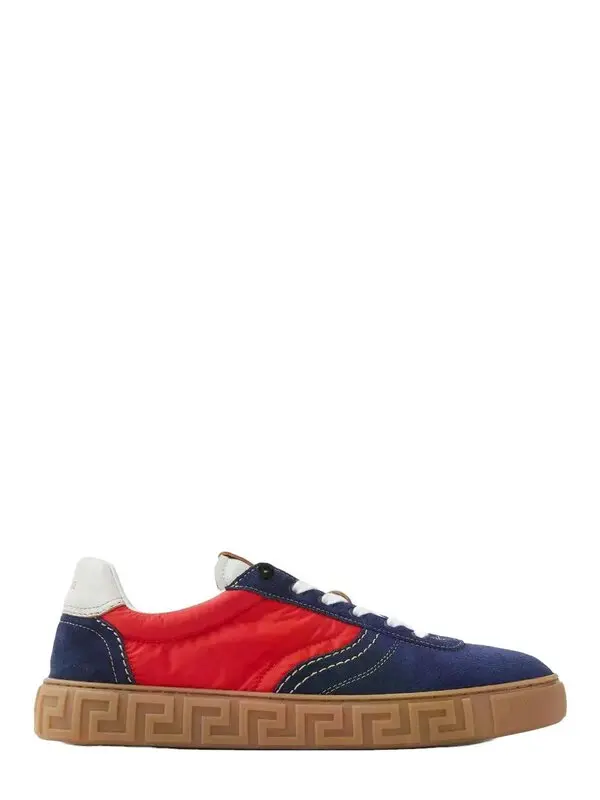Versace Greca Suede & Nylon Sneakers - Blue
